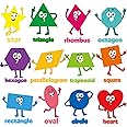 Amazon.com : Shapes Bulletin Board Set Colorful Shapes Cutouts for ...