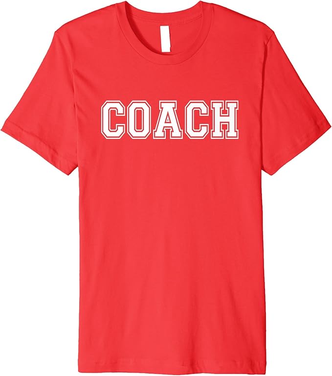 Amazon.com: Coach Front & Back T-Shirt Head Coaching Instructor Jersey ...