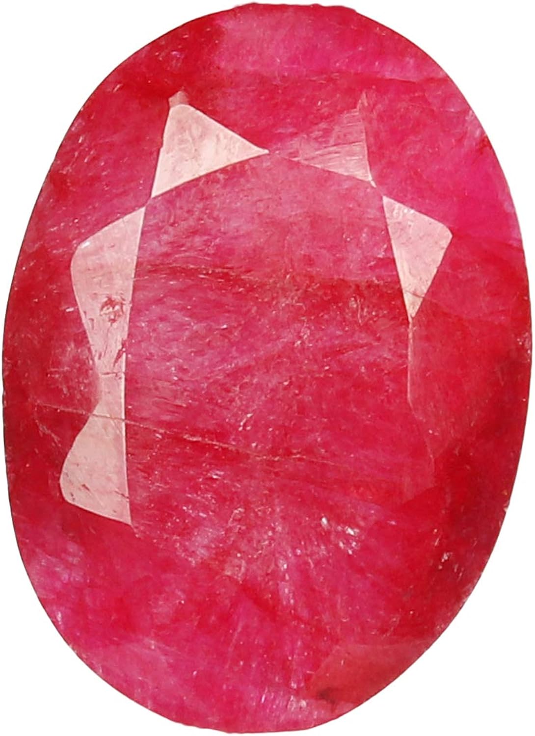 Joyas de fabricación de rubí rojo de 18,50 quilates, corte ovalado ...