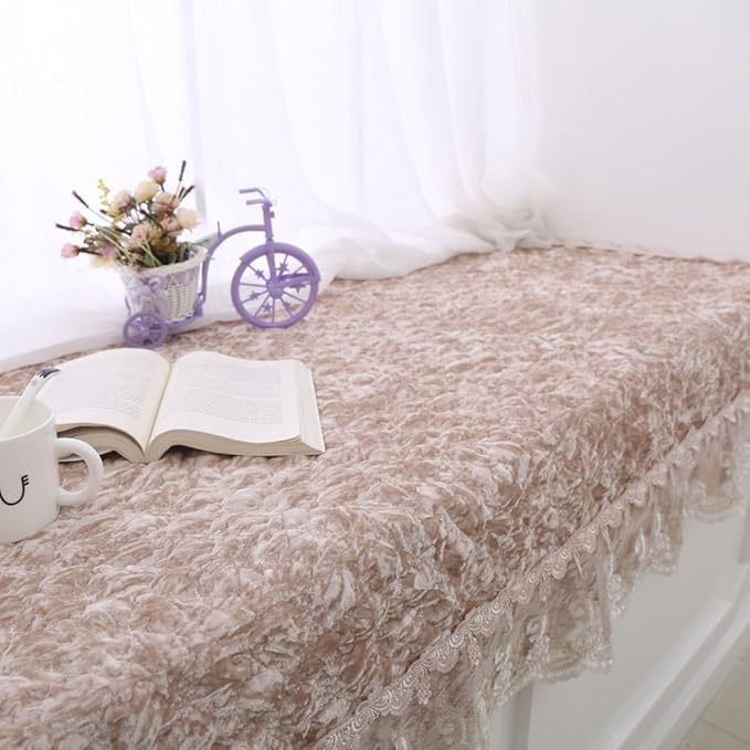 ssok rugs Quilted Bay Window Sill Pad, Bay Window Mat Plush Non-slip ...