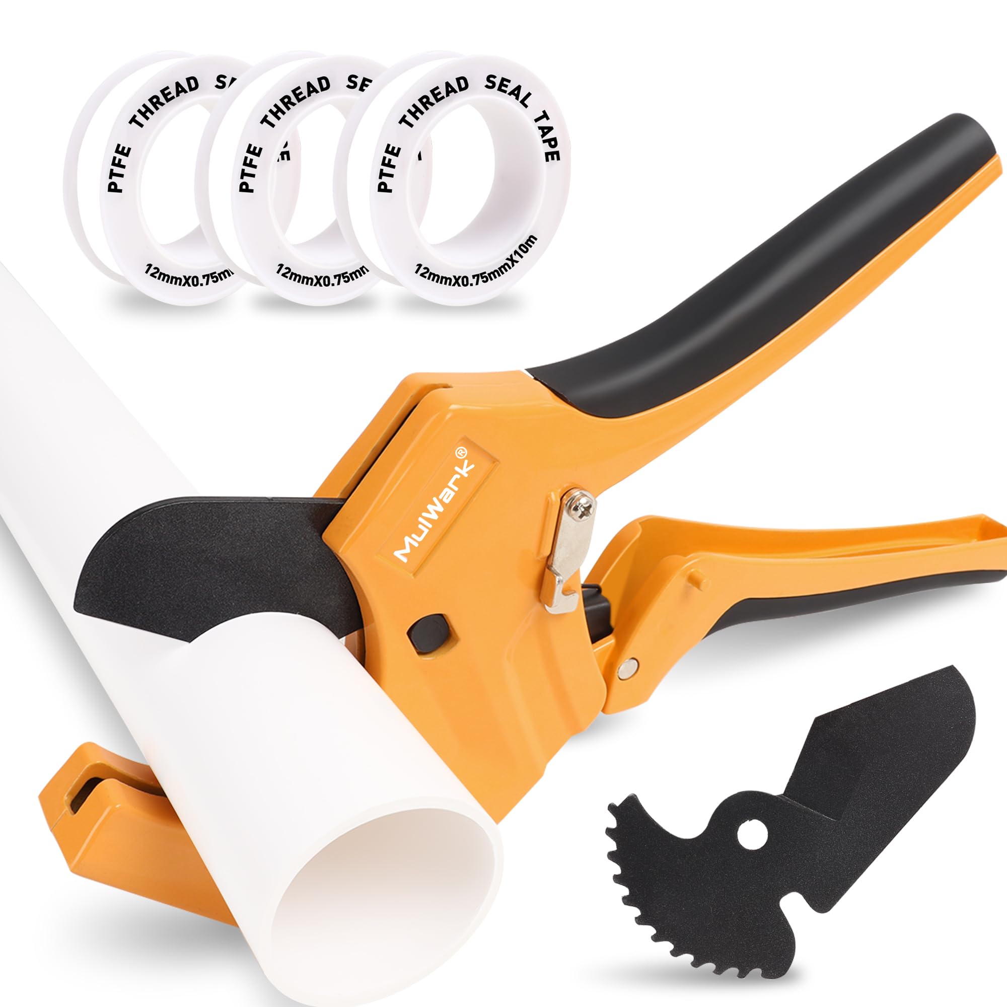 Mulwark PVC Pipe Cutter Tool Cuts up to 2-1/2", Heavy-Duty Aluminum ...