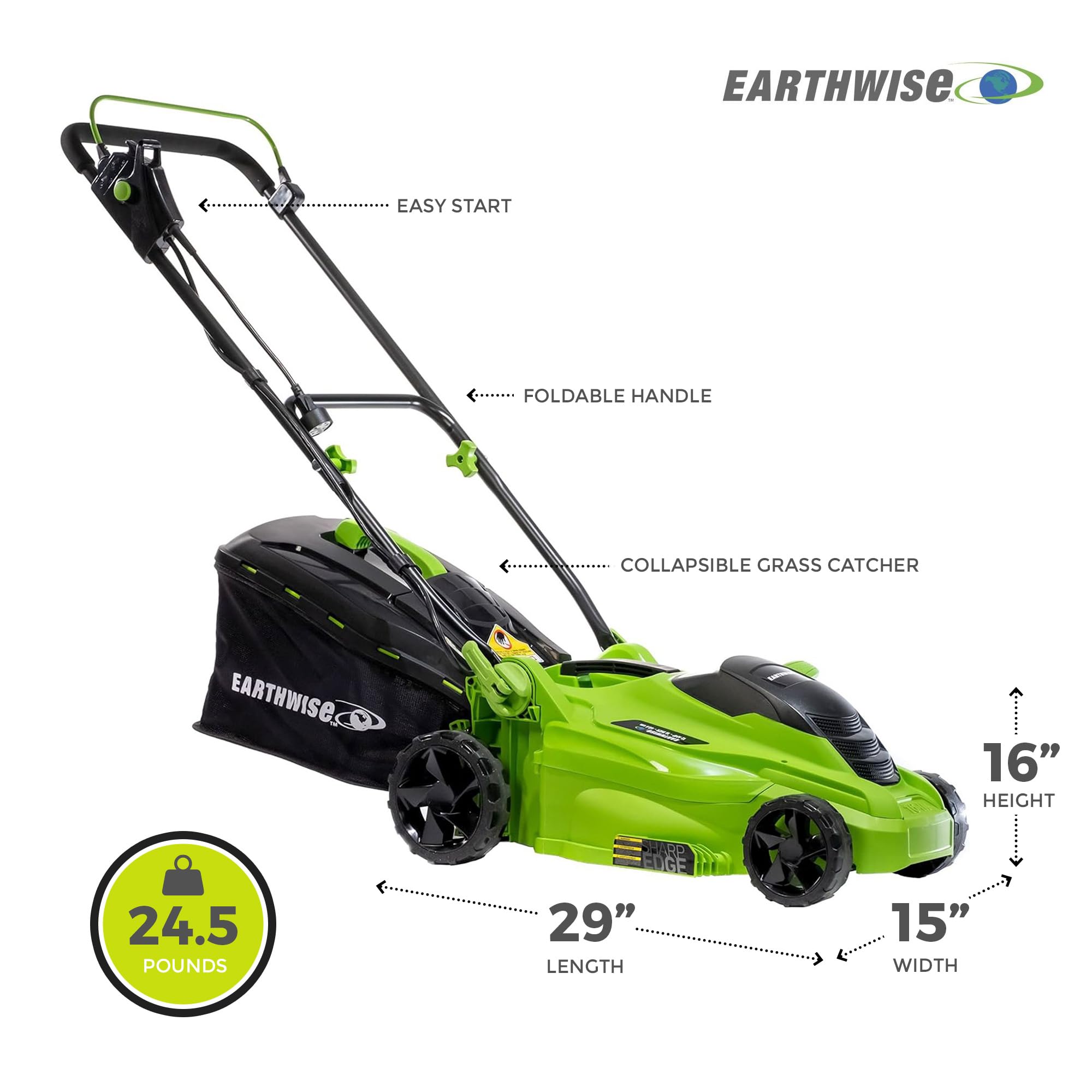 Mua Earthwise 16-Inch 11-Amp Corded Electric Walk-Behind Lawn Mower ...