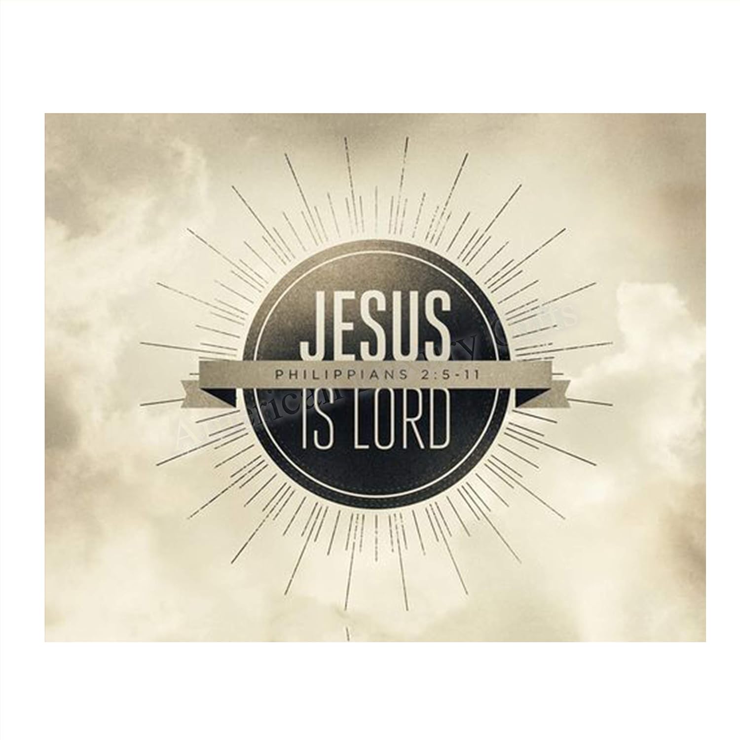 Amazon.com: "Jesus Is Lord"- Philippians 2:5- Bible Verse Wall Art ...