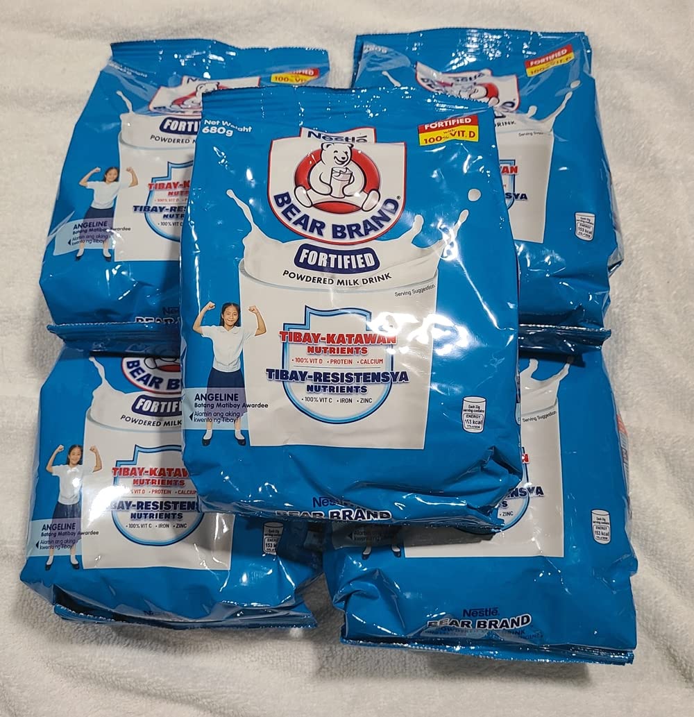 2 X 680 Grams Bear Brand Fortified Powdered Milk Drink W/Iron, Zinc ...