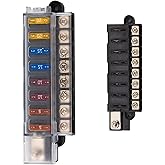 Amazon.com: RED WOLF Car 8-Way Blade Fuse Block Box Standard Circuit Fuses for Boat Marine Auto ...