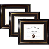 Amazon.com - Golden State Art, 11x14 Black Gold & Burgundy Color Frame ...