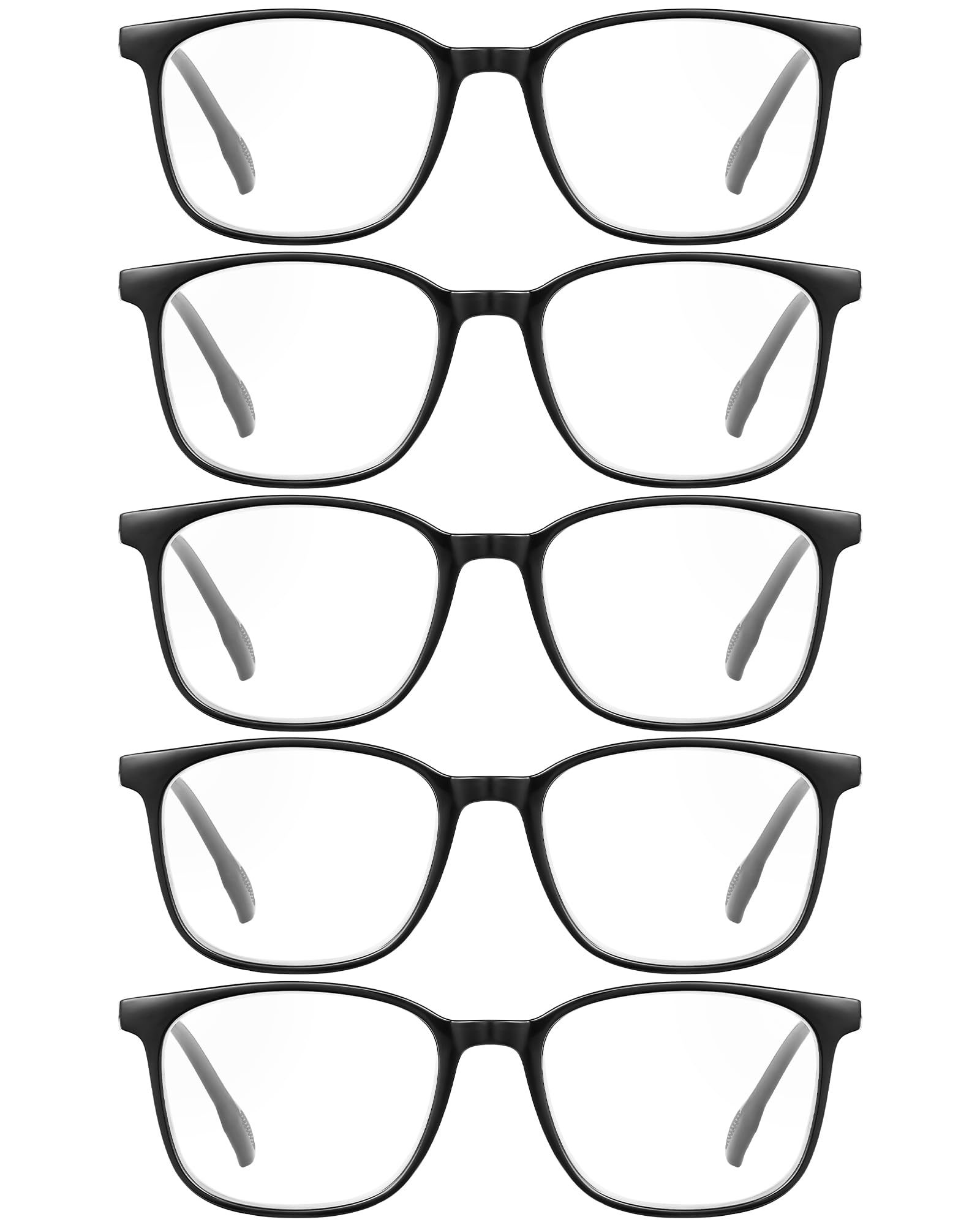 JOLISU 5-Pack Ultra-Light Slim Frames Reading Glasses for Men/Women ...