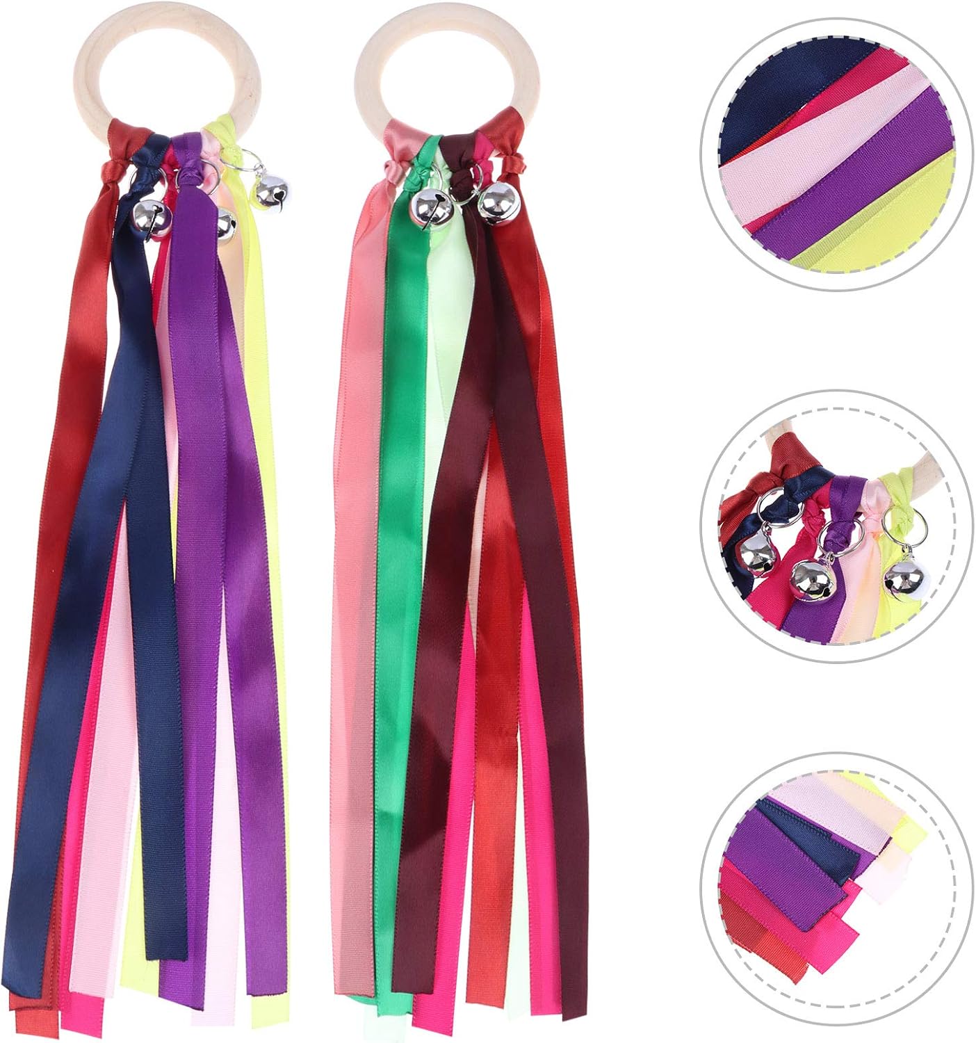 5 Pack Sensory Ribbon Ring Ribbon Sensory Toy Rainbow Hand Kite Hand ...