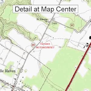 Amazon.com : USGS Topographic Quadrangle Map - Exmore, Virginia (Folded ...