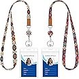 Amazon.com : Giancomics Boho Lanyards for Id Badges, ID Badge Holder ...