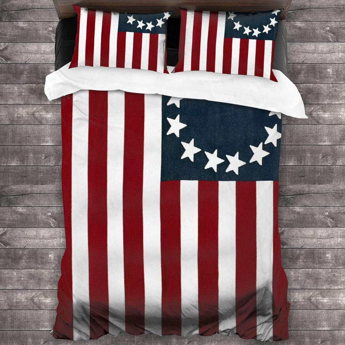 Amazon.com: NOT Custom Flag Bed Bedding Set of Three Sets of Pieces ...
