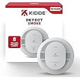 Kidde Smoke Detector, 10-Year Battery Powered, Voice Alerts, LED ...
