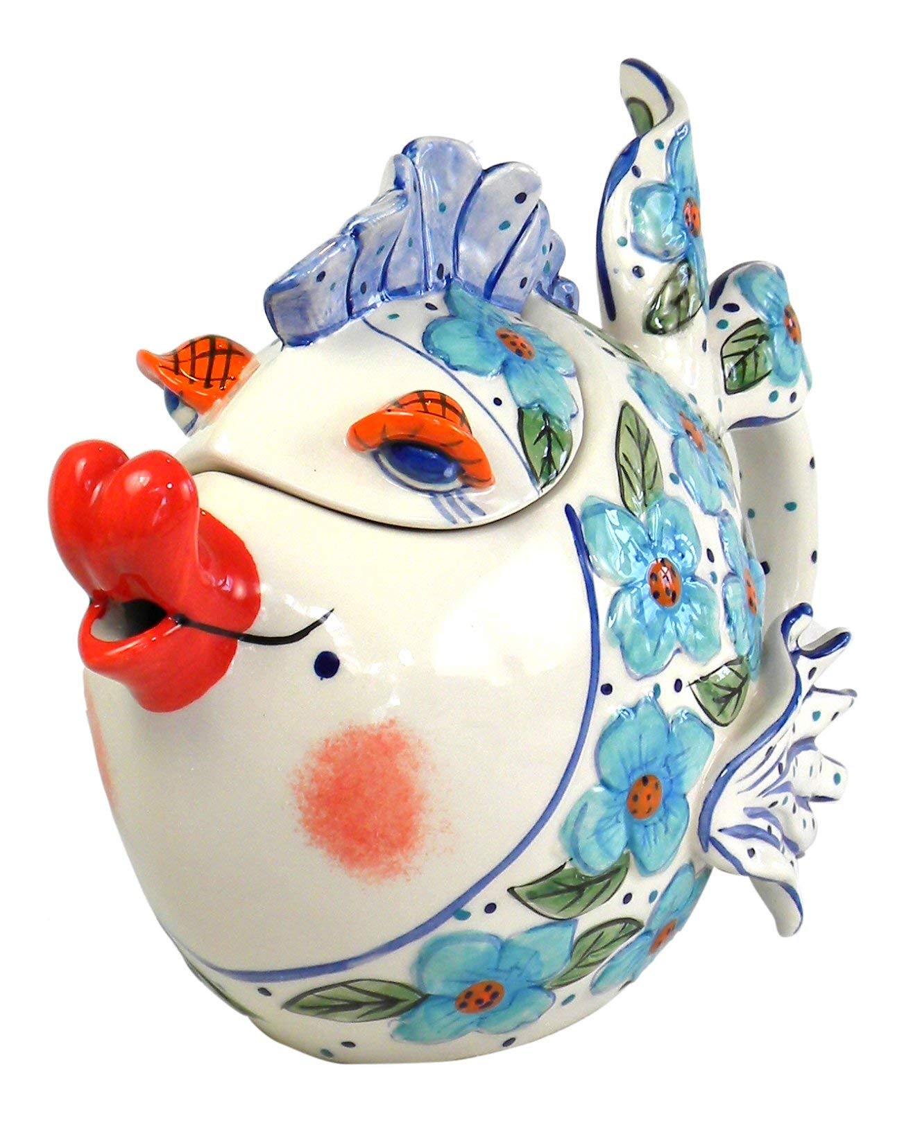 Blue Sky Ceramic Delft Fish Teapot – Oddity Lane