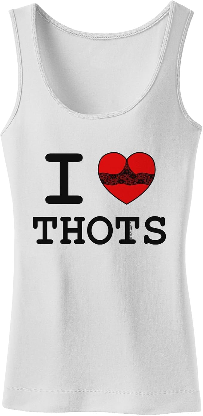 Amazon.com: TOOLOUD I Love Heart THOTS Womens Tank Top: Clothing