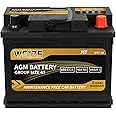 Amazon.com: Weize Platinum AGM Battery BCI Group 47-12v 60ah H5 Size 47 Automotive Battery ...