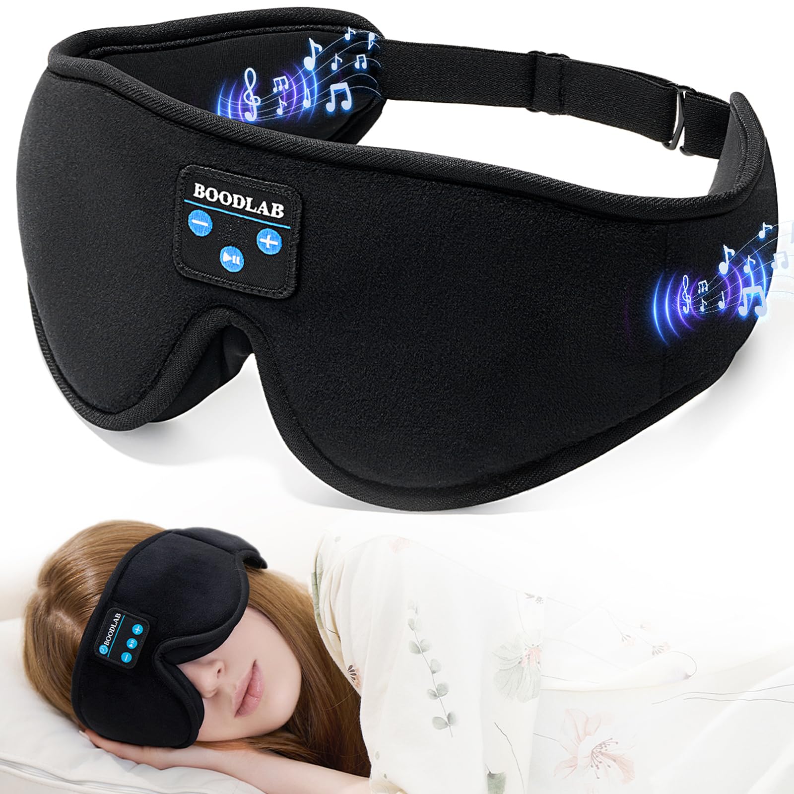 Sleep Headphones, Sleep Mask with Bluetooth Headphones, Bluetooth Eye ...