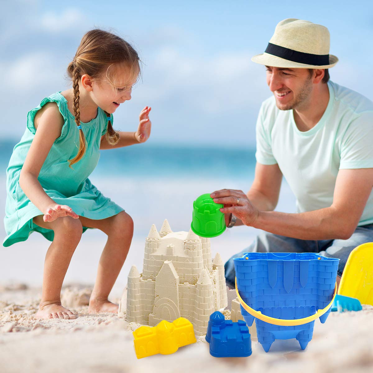 Mua Beach Sand Toys for Kids, 2024 27pcs Beach Toys Castle Molds Sand ...