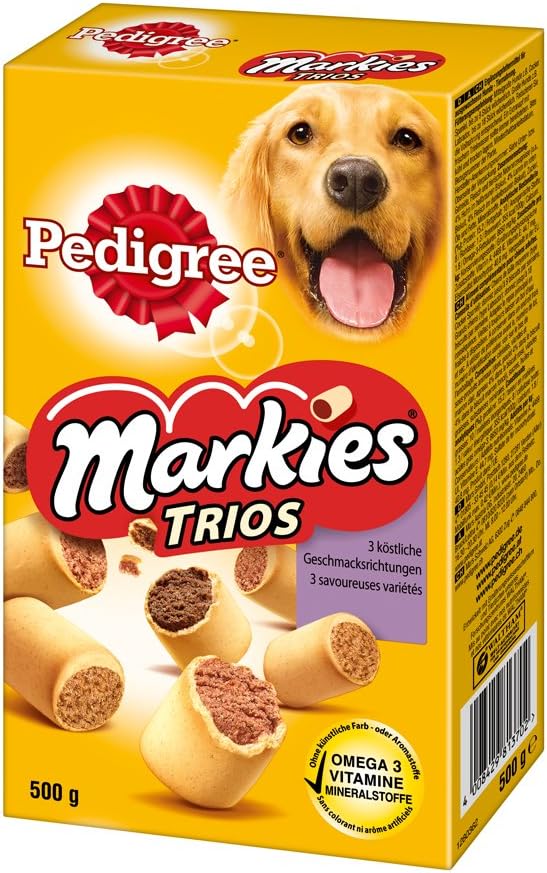 Pedigree Snack Markies Trios, Pack of 12 (12 x 500 g): Amazon.co.uk ...