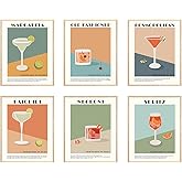 Amazon.com: 97 Decor Vintage Cocktail Poster - Bar Cart Accessories and ...