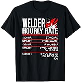 Amazon.com: Welder Hourly Rate Funny Welder T-Shirt : Clothing, Shoes ...