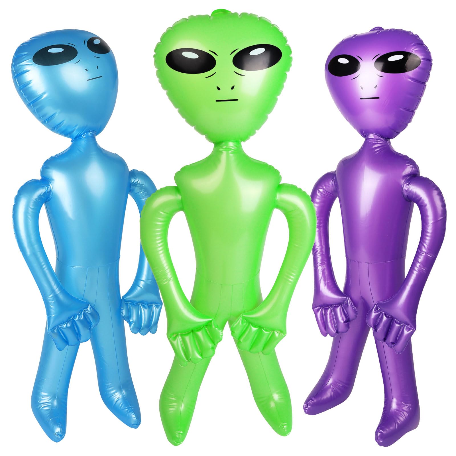 KIMOBER 3PCS Inflatable Alien,Colorful 35 Inch PVC Blow Up Martian ...