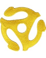 Amazon.com: Yellow 1.5" 45 rpm Record Adapter - Embroidered Iron On or ...