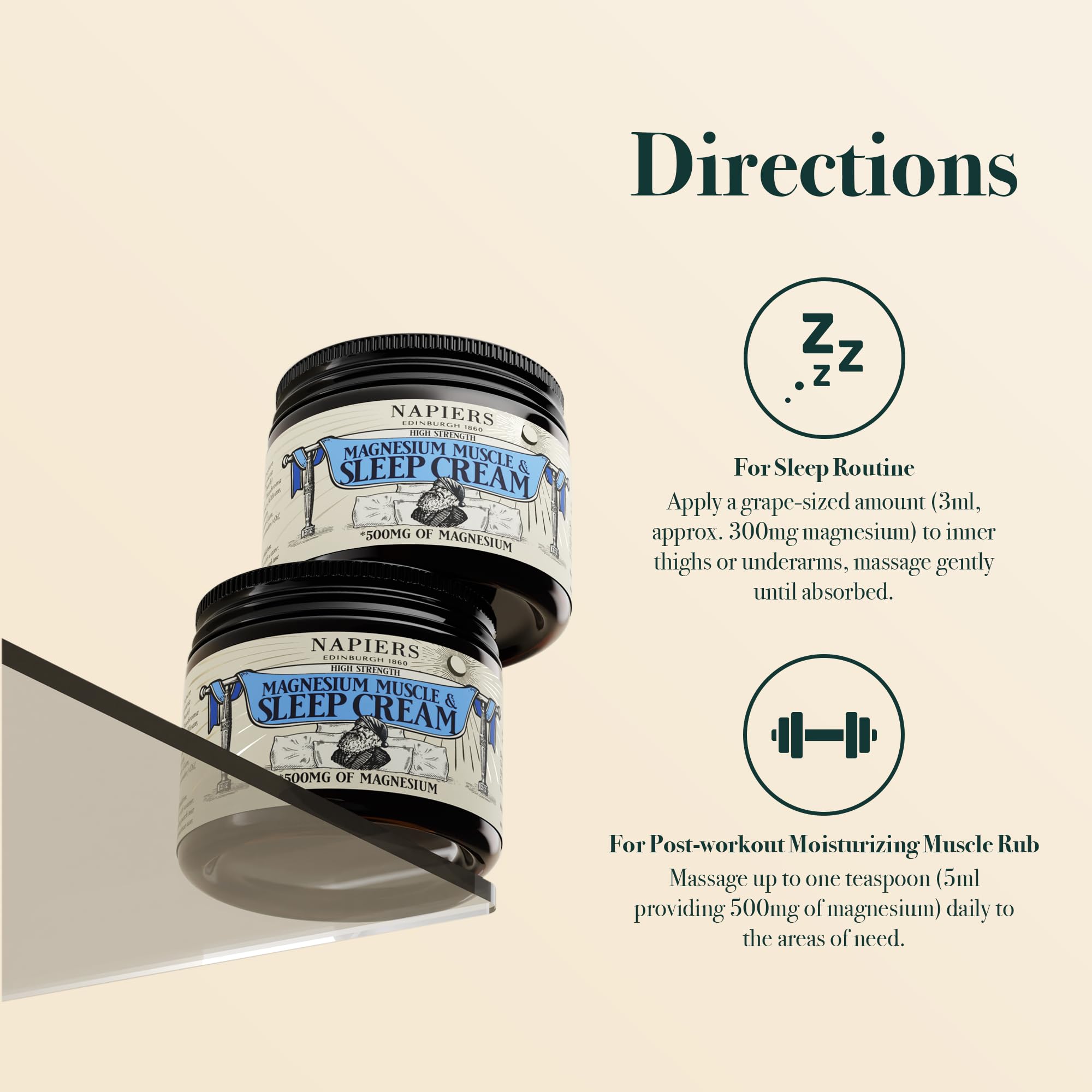 HIGH-STRENGTH MAGNESIUM MUSCLE & Sleep Cream - 500mg Zechstein ...