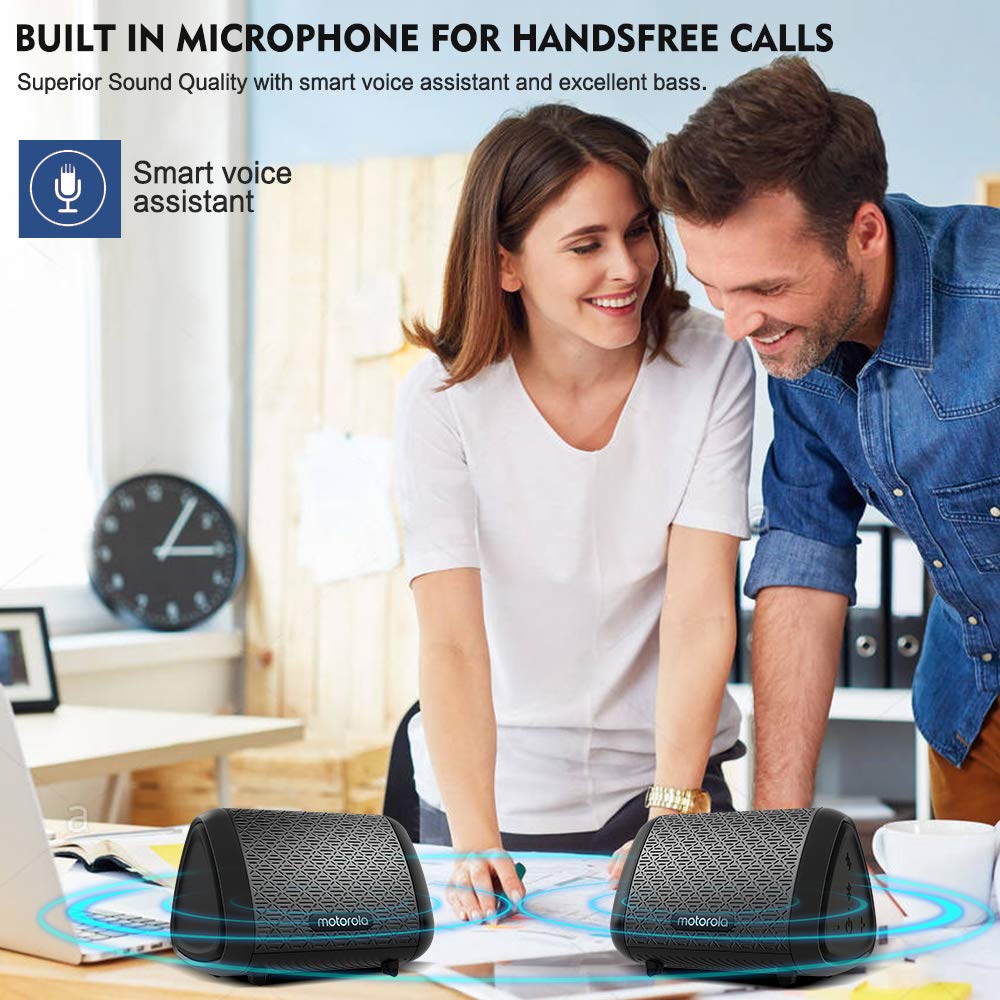 Motorola Sonic Sub 340 Bass Twin - Compact Bluetooth Speaker With True ...