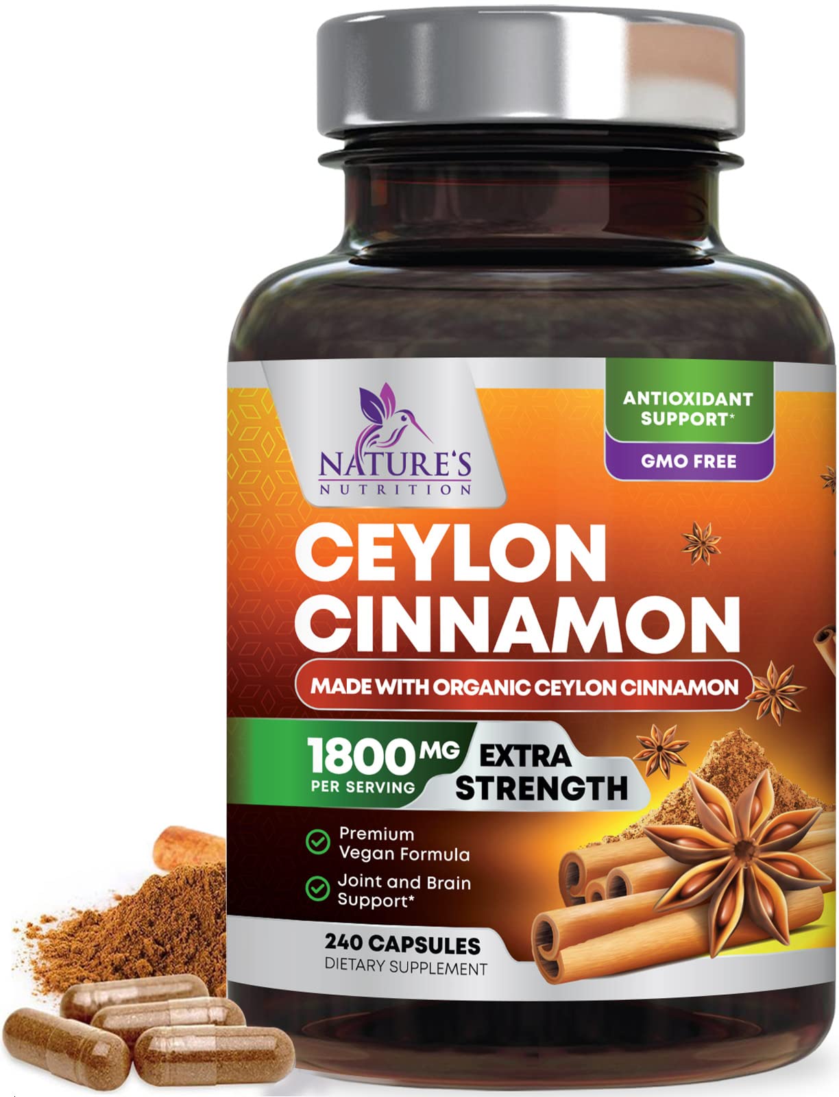 Mua Pure Cinnamon Capsules, Certified Organic Ceylon Cinnamon Pills ...