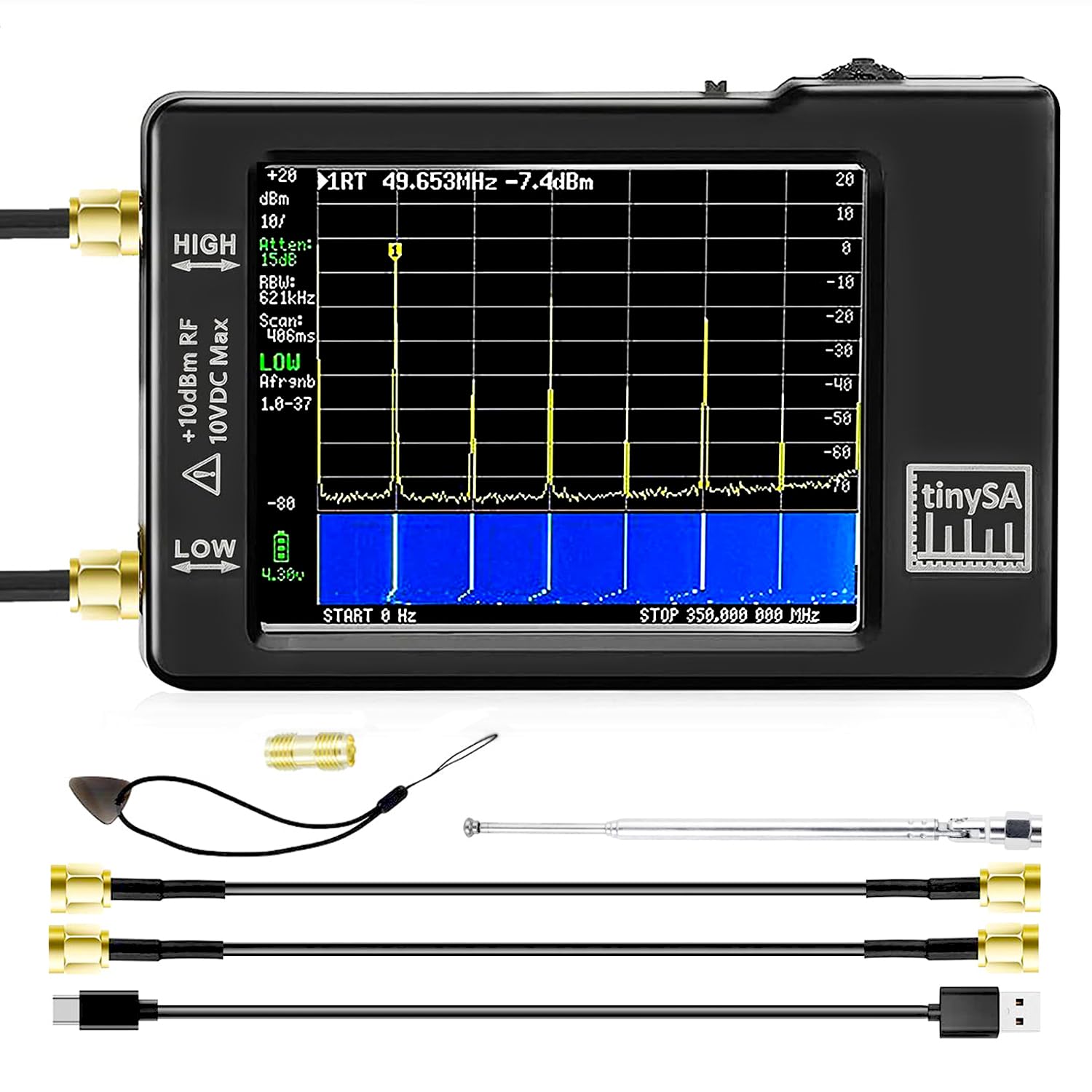 Mua TinySA Spectrum Analyzer Handheld,2.8inch Touchscreen 100KHz-960MHz ...