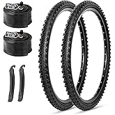 Amazon.com : 2 Pack 26 inch Bike Tires - 26 × 1.95 inch Folding Replacement Bicycle Tires for ...