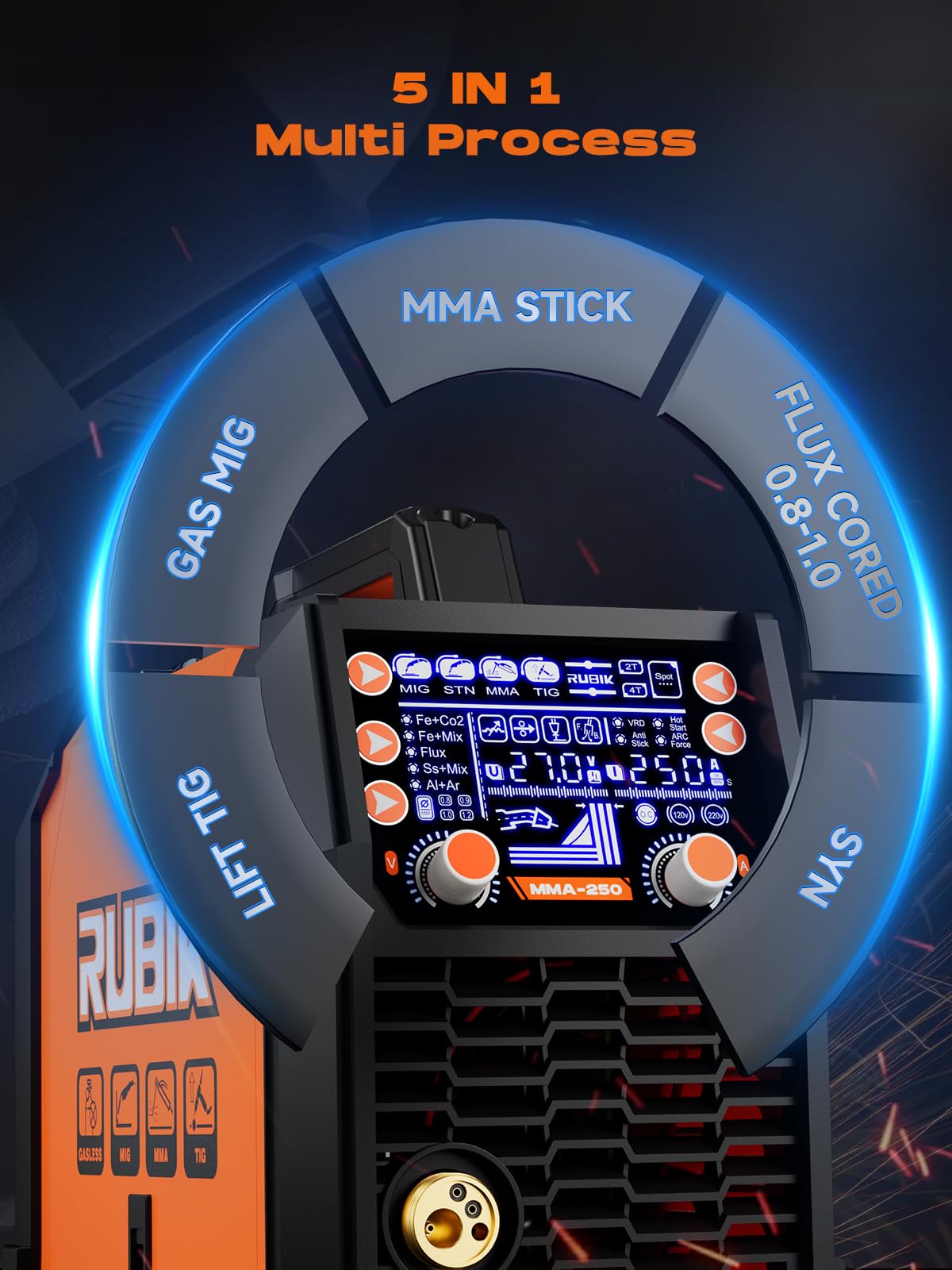 Mua RUBIK Aluminum 250Amp MIG Welder - 5 in 1 MIG/Stick/Lift TIG Welder ...