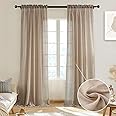 Amazon.com: Melodieux Tan Sheer Curtains 72 Inches Long for Bedroom ...