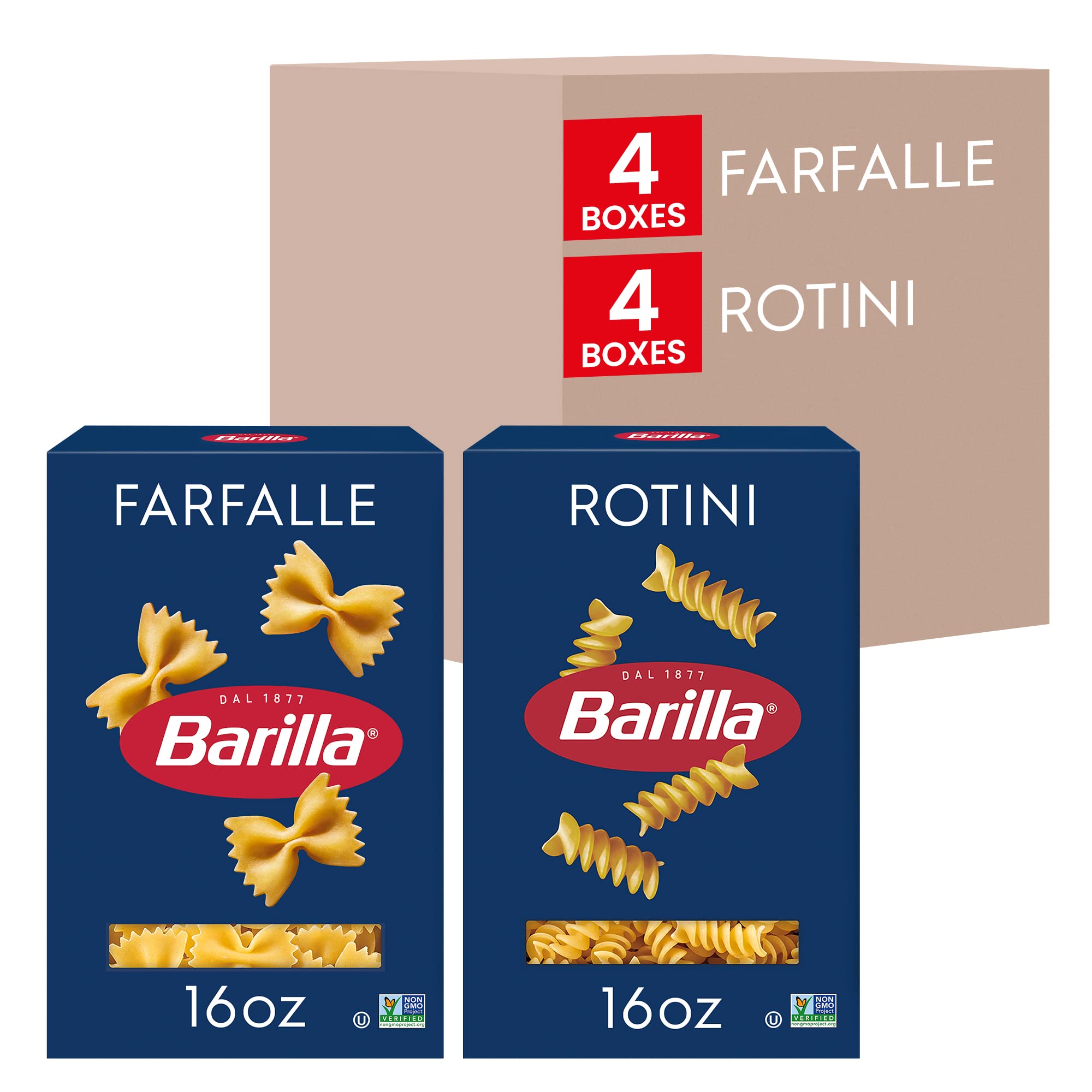 Mua Pasta Variety Pack, Farfalle & Rotini, 16 oz Boxes (8 Pack) - 8 ...