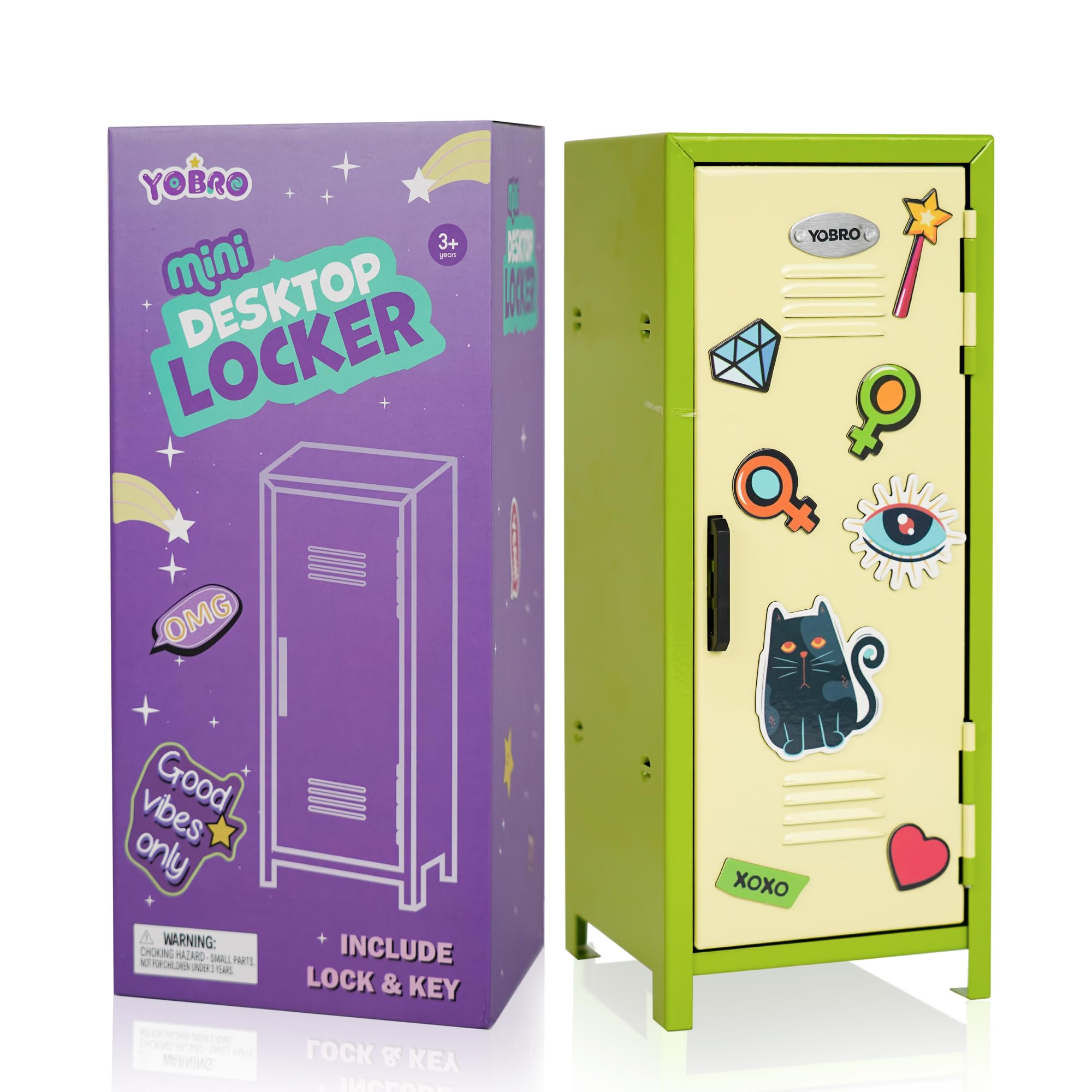YOBRO Mini Iron Lockers, Girl Talk Locker with Lock, Functional Safe ...