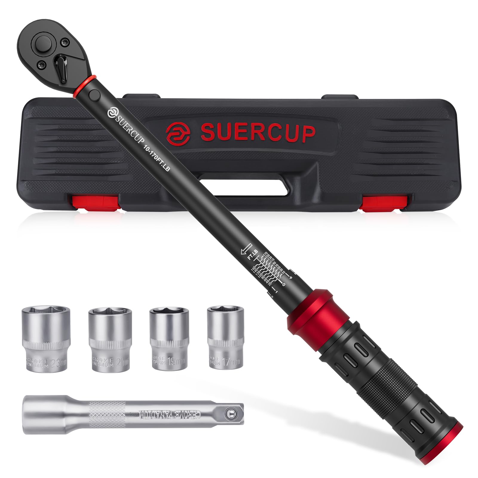 Mua 1/2-Inch Drive Click Torque Wrench 6 PCS Set- ±3% Accuracy ...