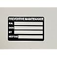 Amazon.com : 2x3 inch 200 PCS Black Preventive Maintenance Stickers for ...