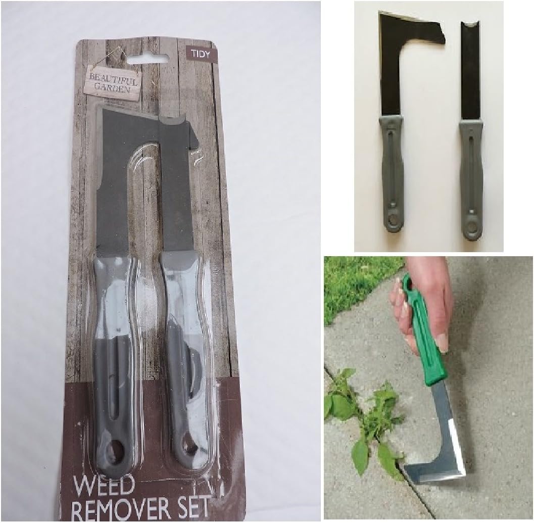 2PC PATIO WEED MOSS REMOVER Garden Paving Brick Drive Clean Tools HEAVY ...