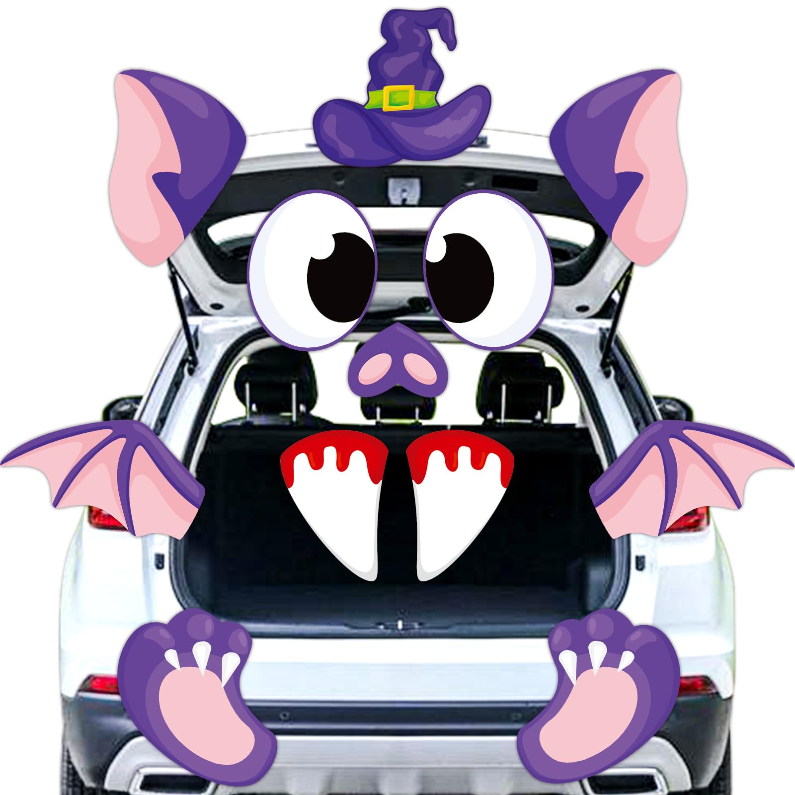 Fancy Land Halloween Trunk or Treat Car Decorations Kit Bat Design for ...