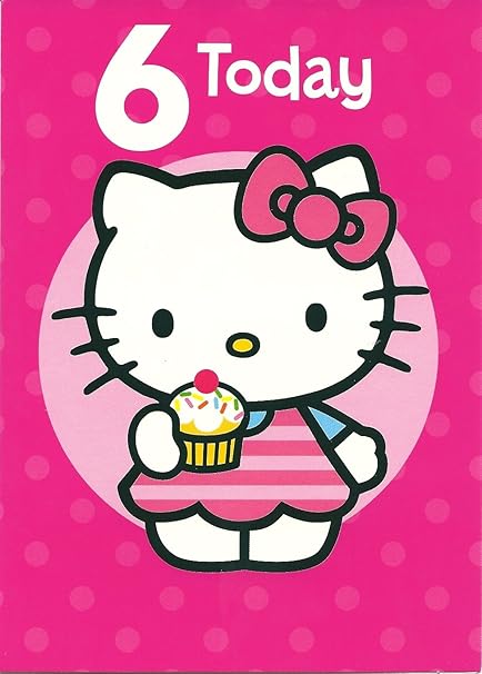 Hello Kitty 6 Today birthday card: Amazon.co.uk: Office Products