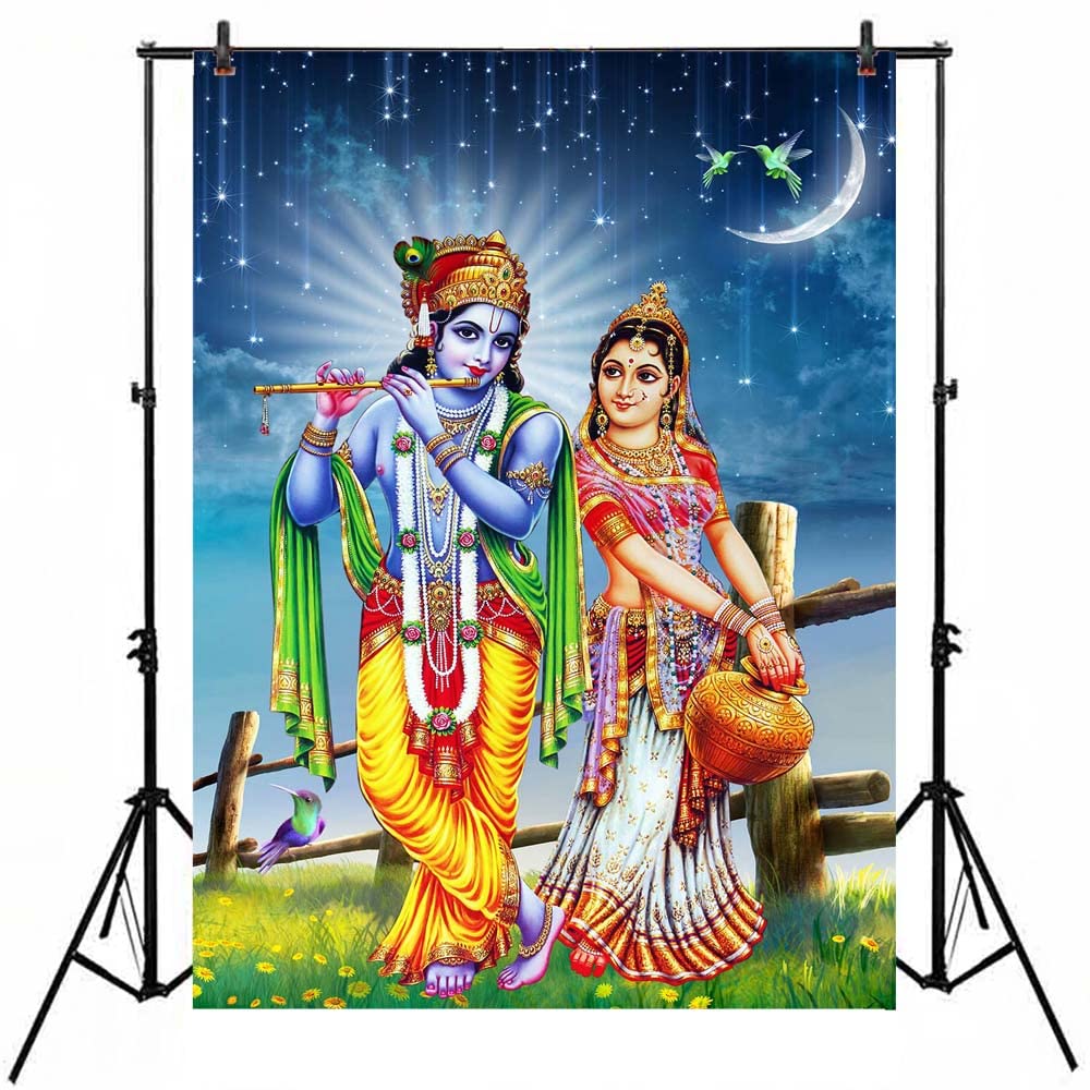 Mua Smiler Radha Krishna Backdrop Background 5x7 Vinyl Radha Krishna ...