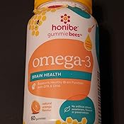 Honibe Omega-3 Brain Health for Adults and Kids, 60 gummies, 1 month ...