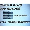 Amazon.com: 200 Twin Blade Razor Cartridges - Fit Trac 2 and Atra Razor ...
