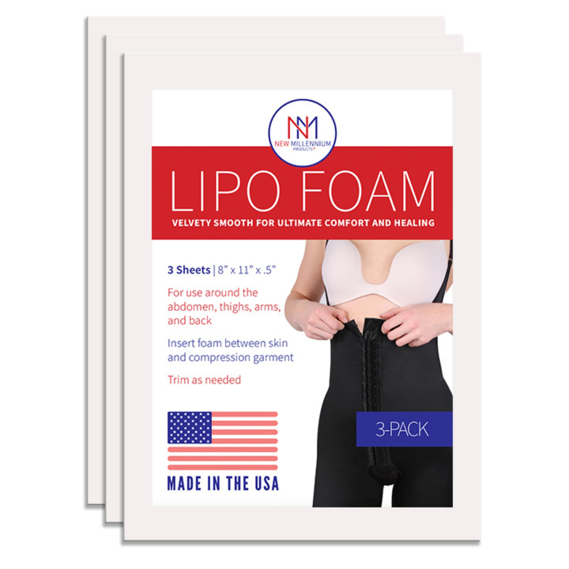Mua New Millennium 3 Pack Lipo Foam Sheets | for Post Surgery Recovery ...