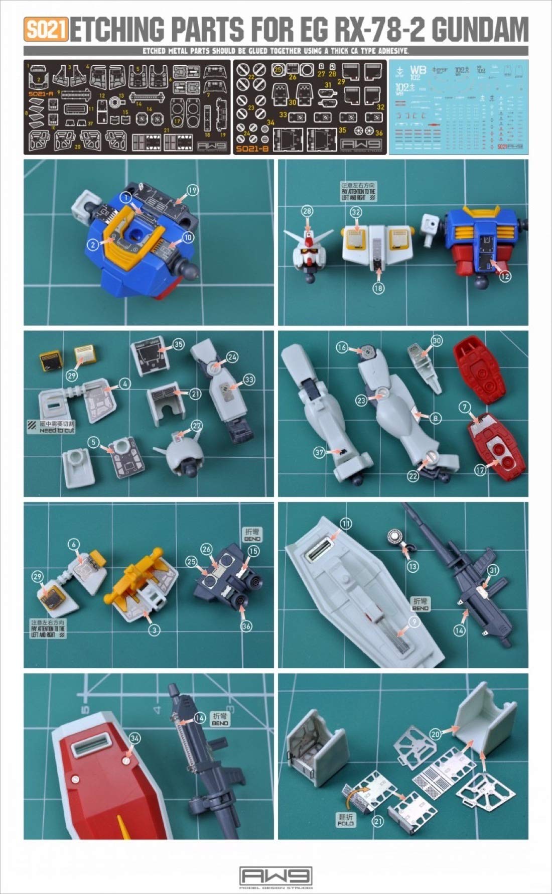 Mua RG HG 1/144 MS Modification Detail High Quality Metal Parts (For ENTRY GRADE 1/144 RX-78-2 ...