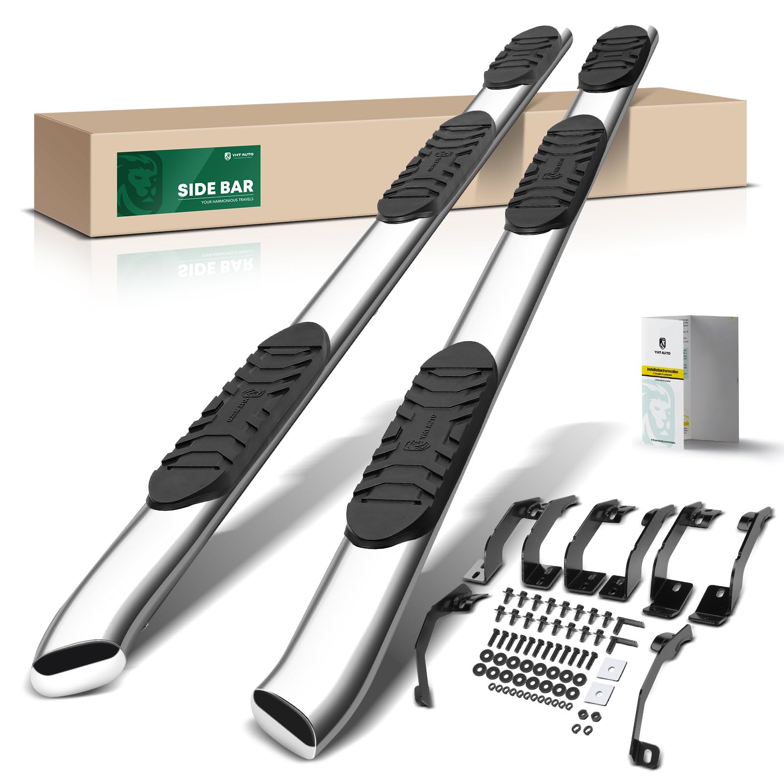 YHTAUTO 5 Inch Running Boards Side Steps Compatible with Toyota Tundra ...