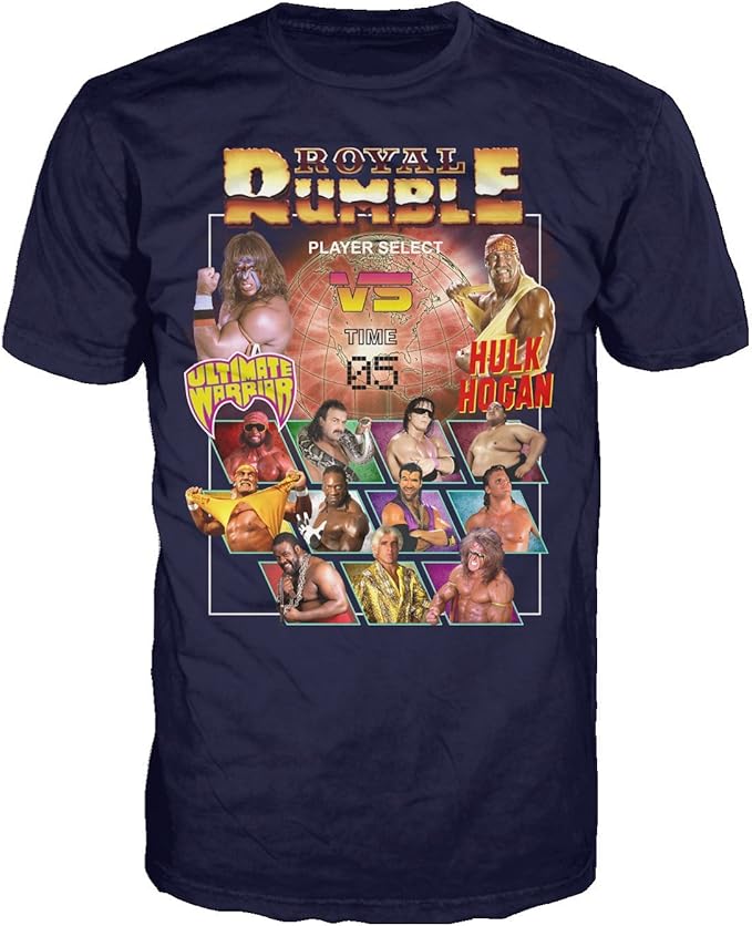 WWE Royal Rumble Character Select Official Men's T-Shirt (Navy) (X ...