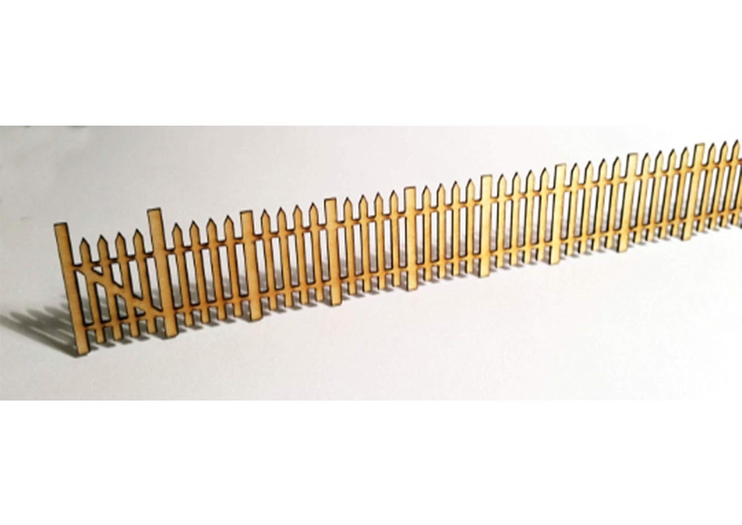 Model Railway Wooden Fence Scenery Ready Made O Gauge 1:45 Birch laser ...