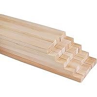 Amazon.com: 30 PCS 1/4 ×12 inch Wooden Square Dowel Rod, Small Hardwood ...