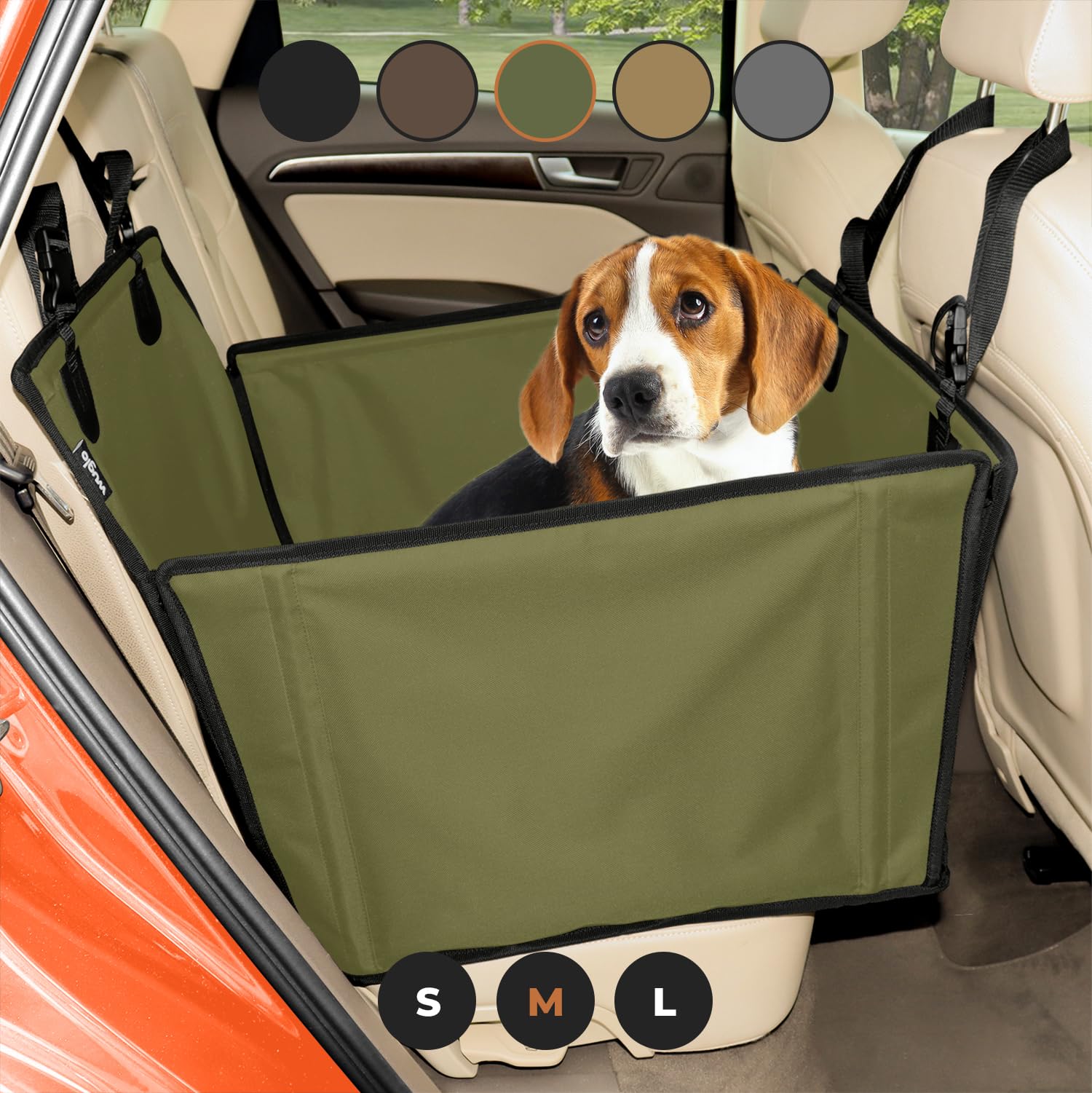 Wuglo Extra Stable Dog Car Seat - Reinforced Car Dog Seat for Medium ...